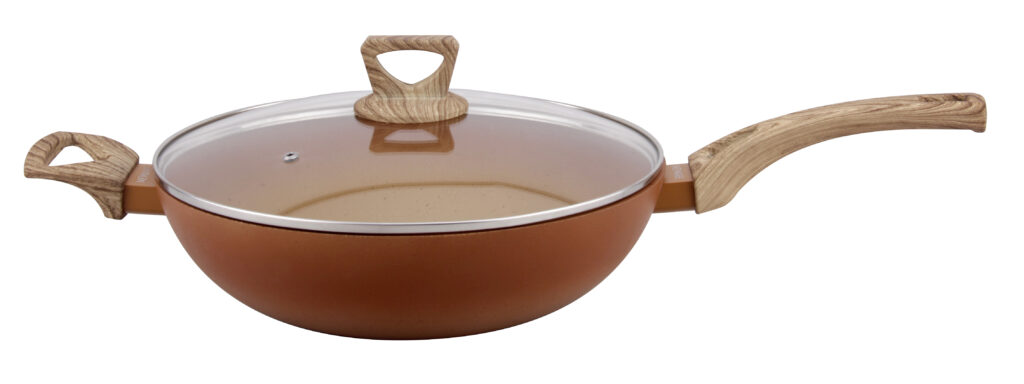 Terra Cotta Non-Stick Wok W/Lid 30cm – Neware Corporate